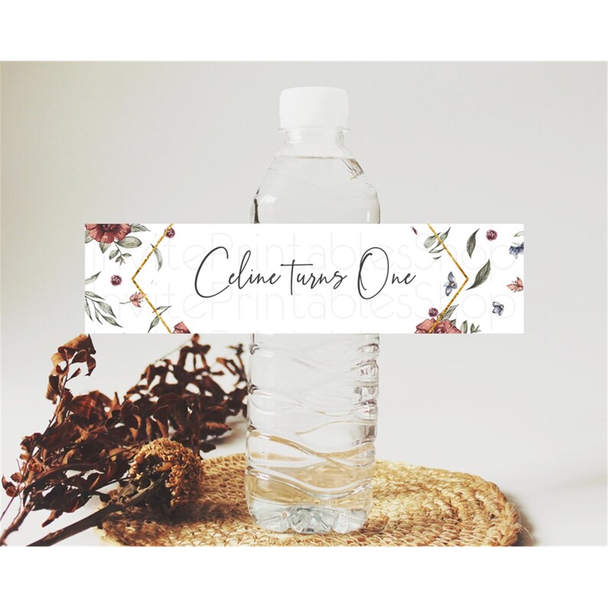 Wildflower Water Label Template Secret Garden Water Label Pa - Inspire ...