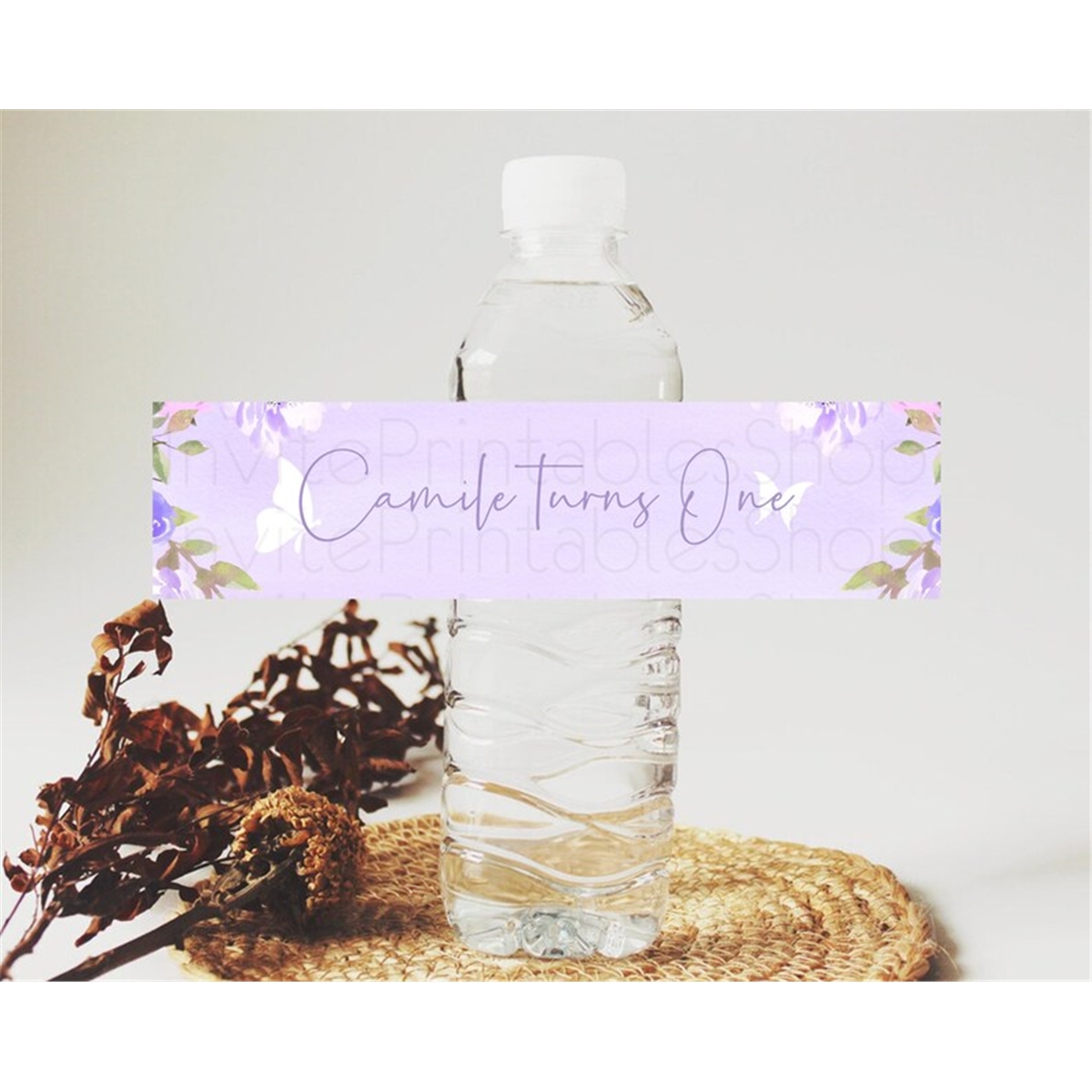 Wildflower Water Label Template Secret Garden Water Label Pa - Inspire ...