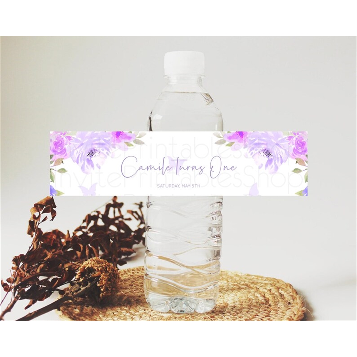 Wildflower Water Label Template Secret Garden Water Label Pa | Inspire ...