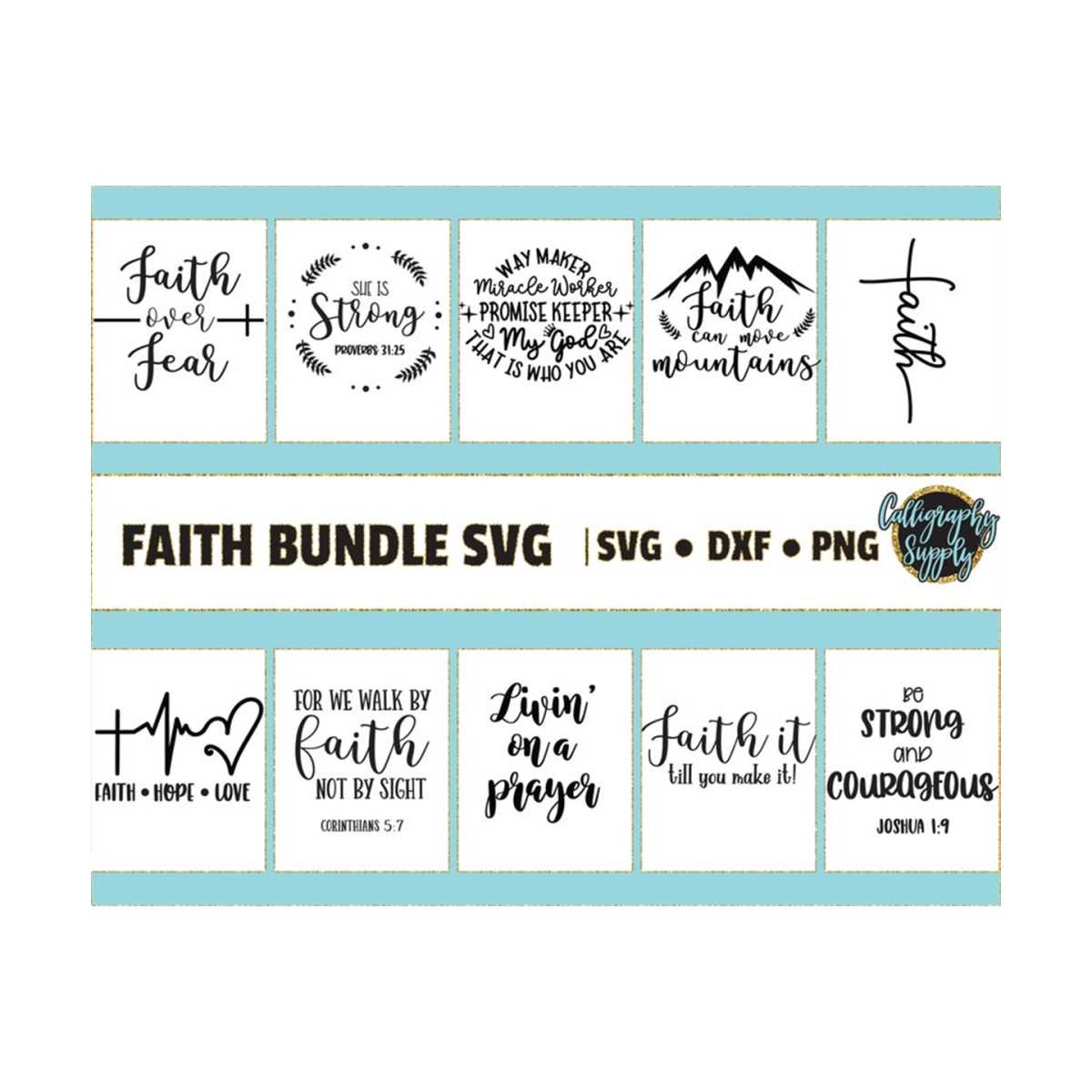 10 Faith Bundle SVG Cut File vinyl decal file for silhouette | Inspire ...