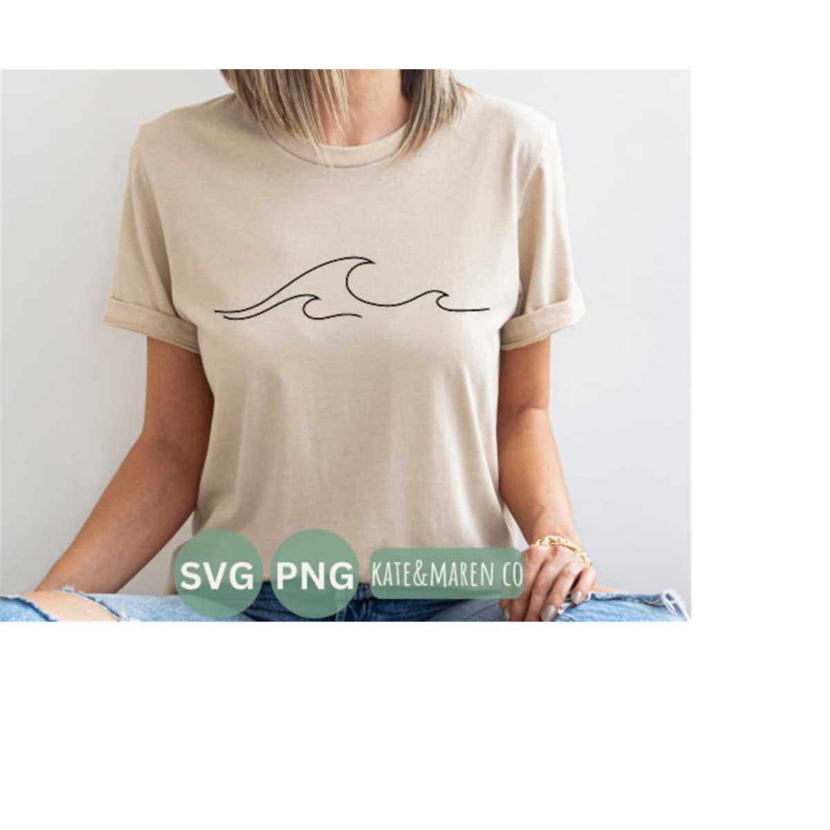 wave svg, ocean waves png, cricut cut file and sublimation - Inspire Uplift