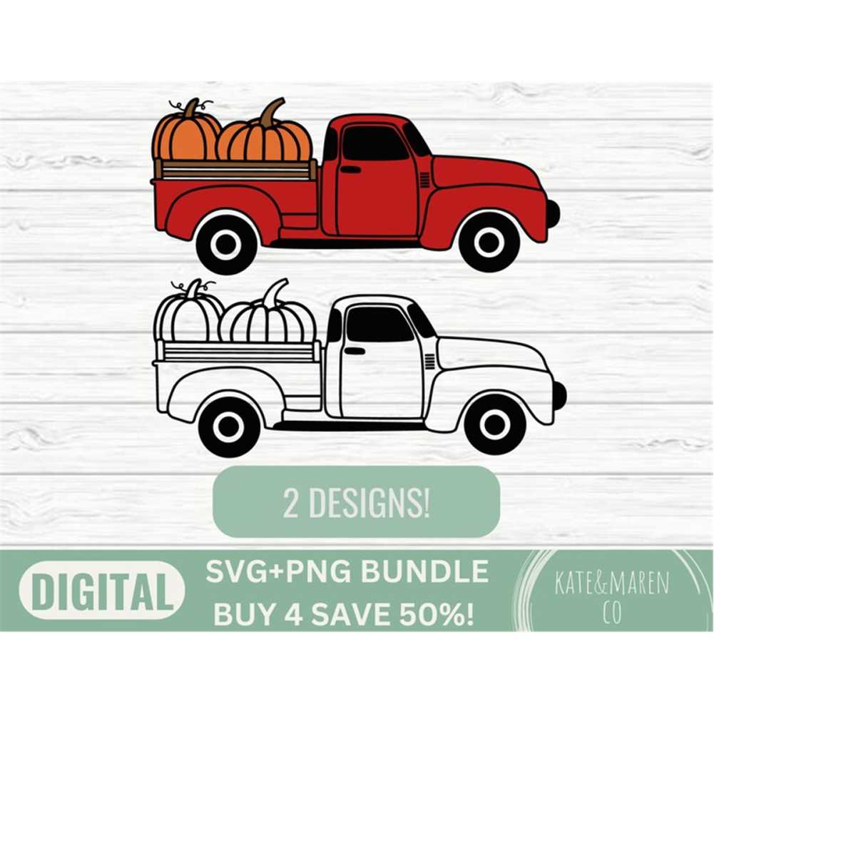 fall truck svg, pumpkin truck svg, truck bundle svg, happy f - Inspire ...
