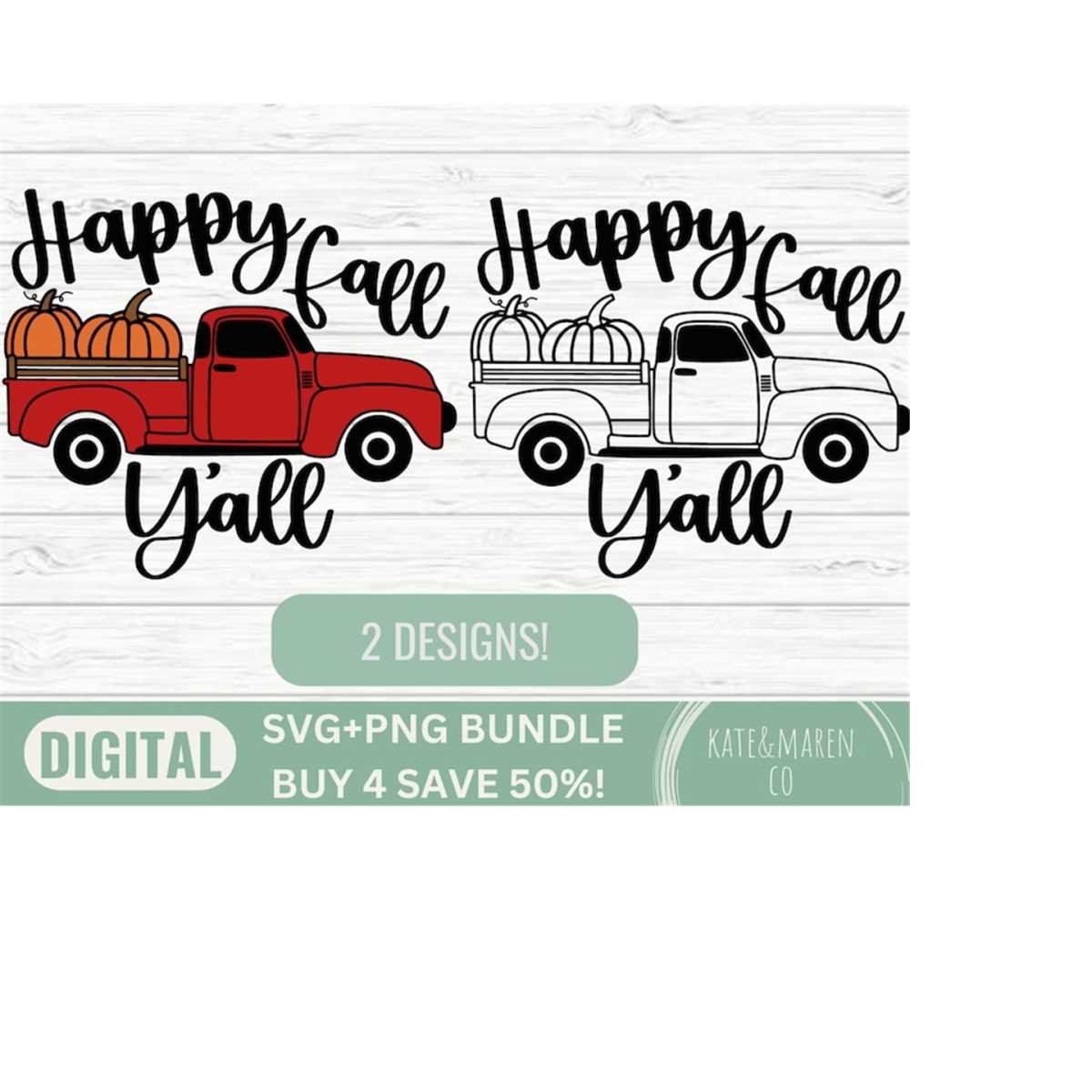 fall truck svg, pumpkin truck svg, truck bundle svg, happy f - Inspire ...