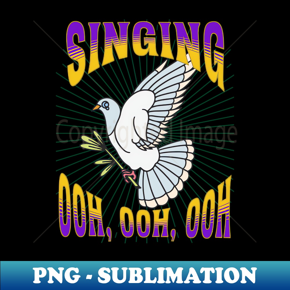 White Winged Dove Singing - Premium PNG Sublimation File - B | Inspire ...