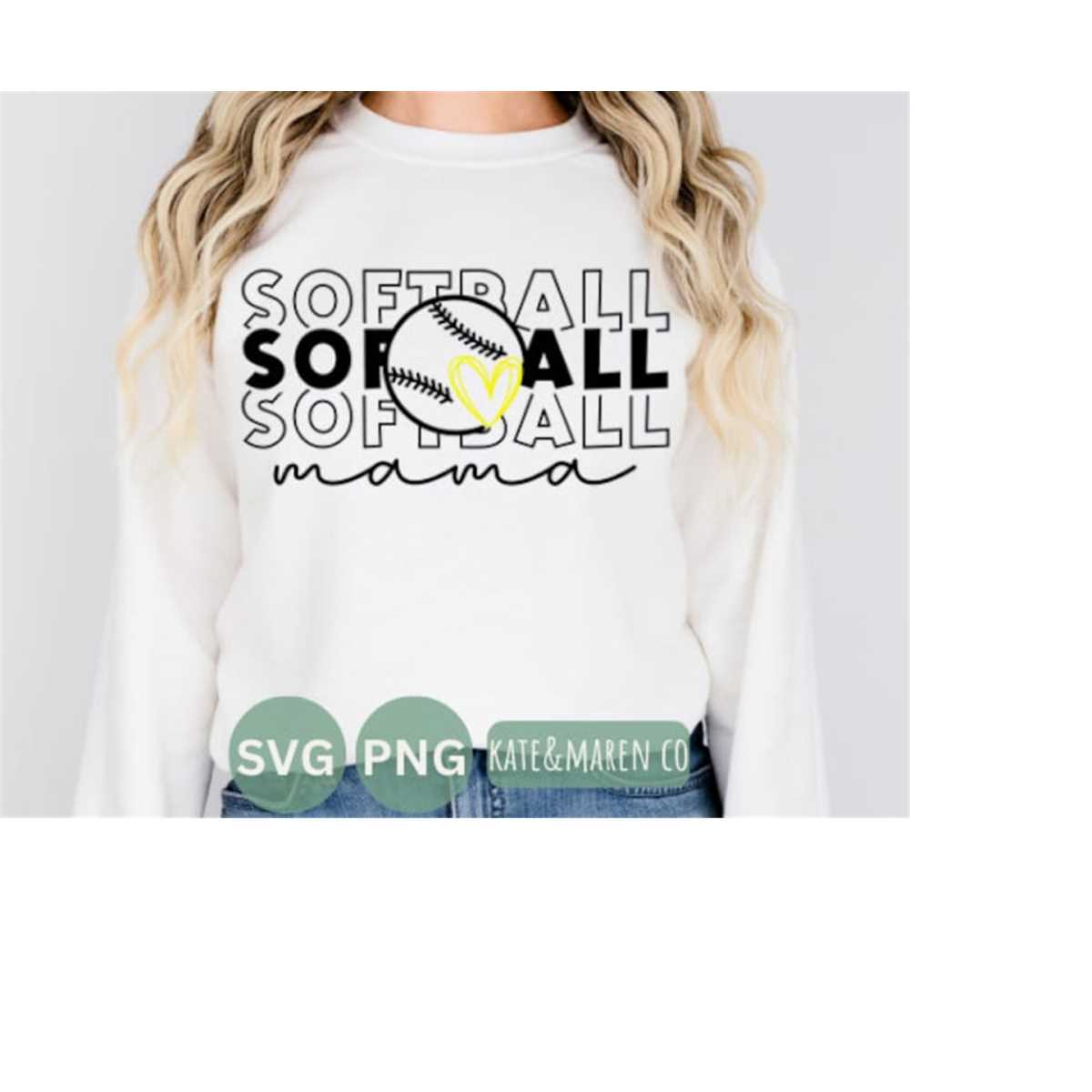 softball mama svg, softball mom png, retro stacked cricut cu - Inspire ...