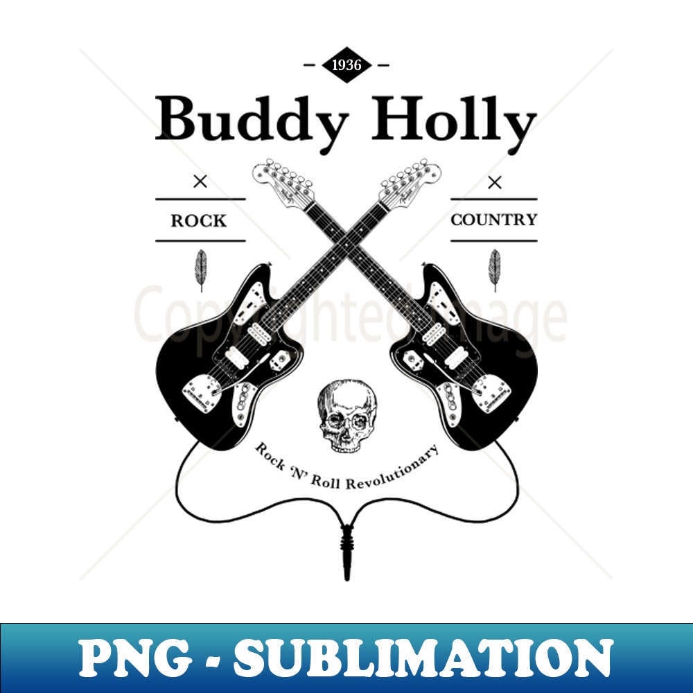 Buddy Holly Guitar Logo - PNG Sublimation Digital Download - | Inspire ...