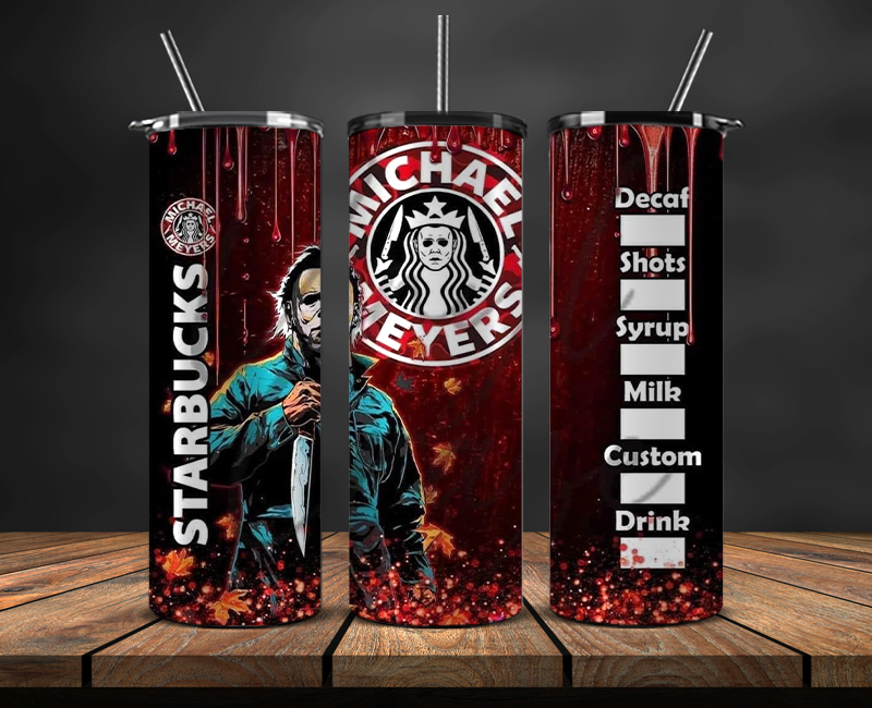 Halloween 20oz Tumbler Wrap ,Horror films Tumbler Wrap PNG, | Inspire ...