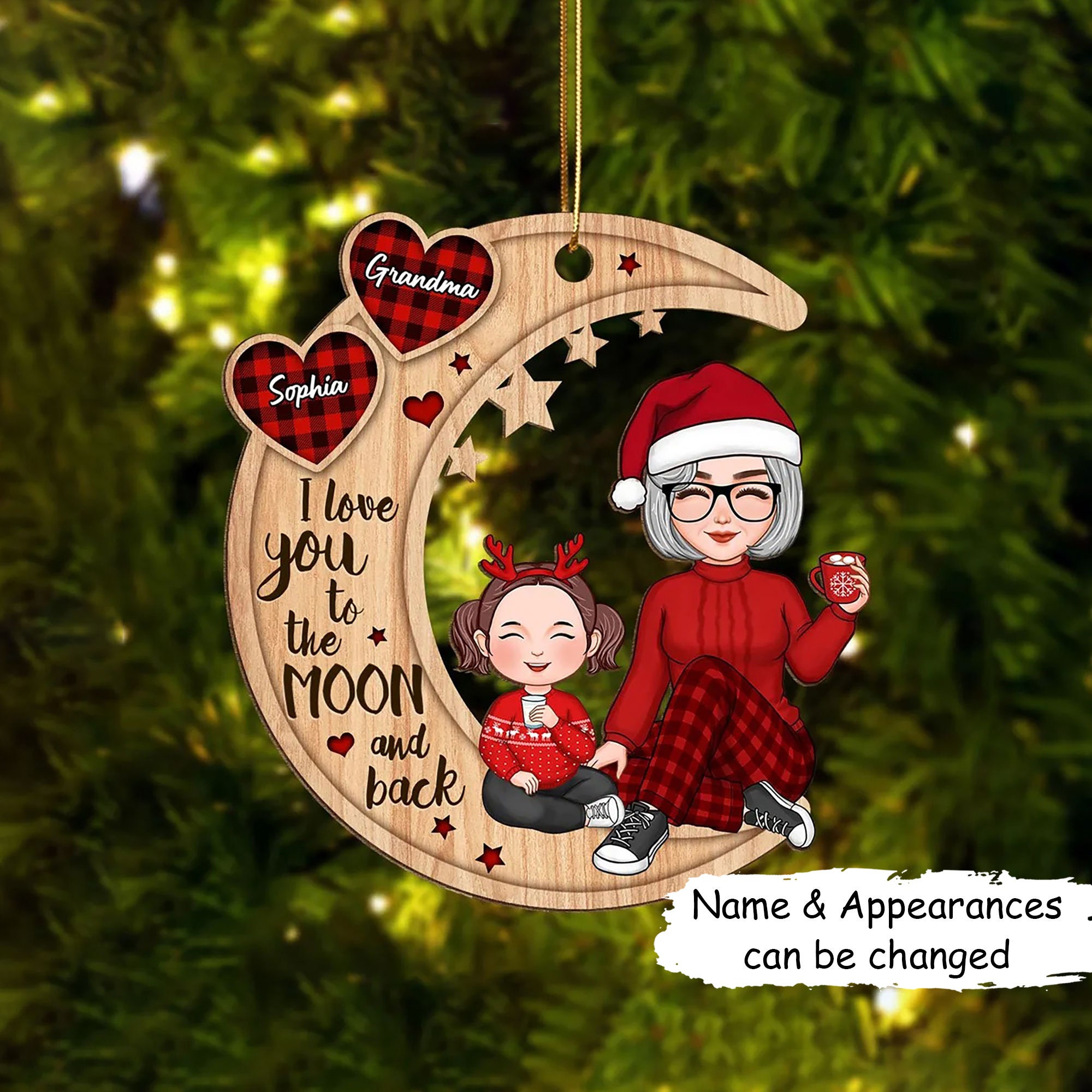 Christmas Gift For Grandparent, I Love You To The Moon And B | Inspire ...