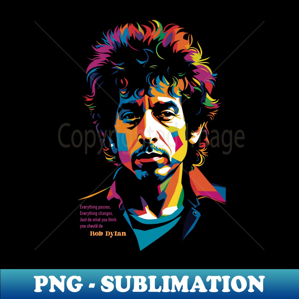 Bob Dylan WPAP - Stylish Sublimation Digital Download - Bold - Inspire ...