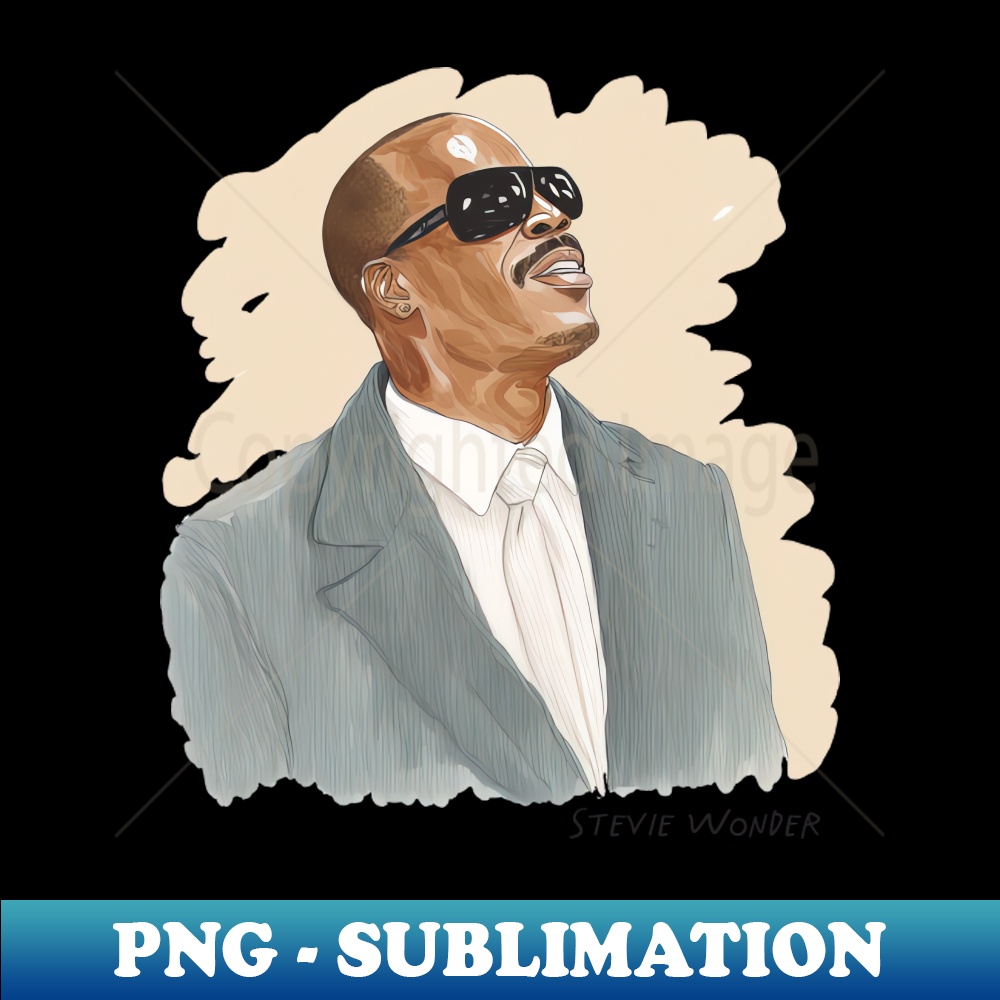 Stevie Wonder Fan Art - High-Resolution PNG Sublimation File - Inspire ...