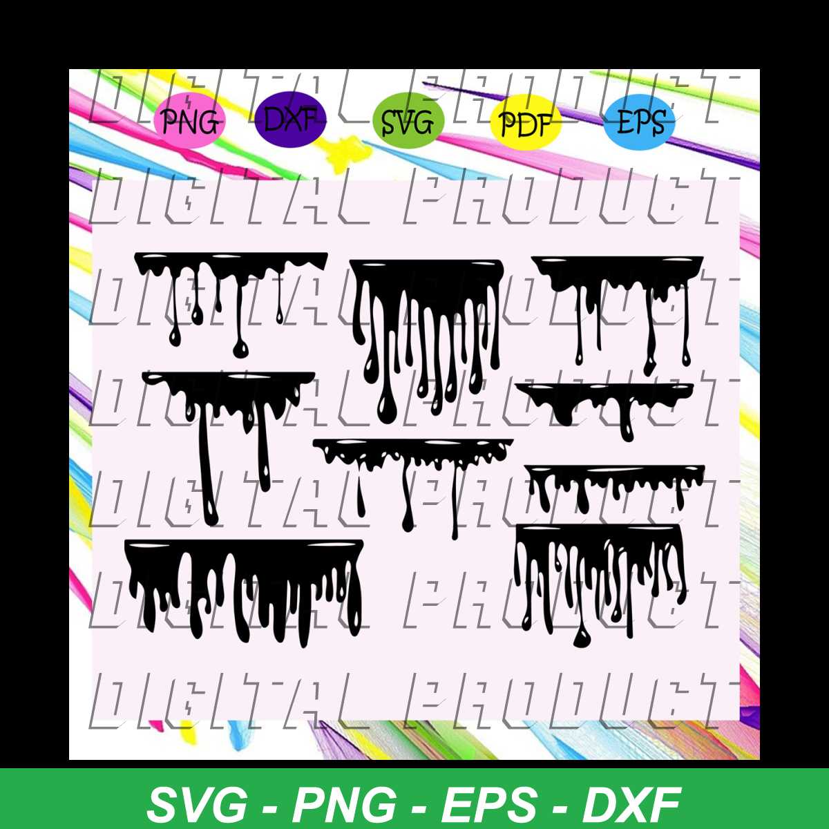 Dripping Borders Svg, Dripping Svg, Dripping Lips Svg, Melan | Inspire ...