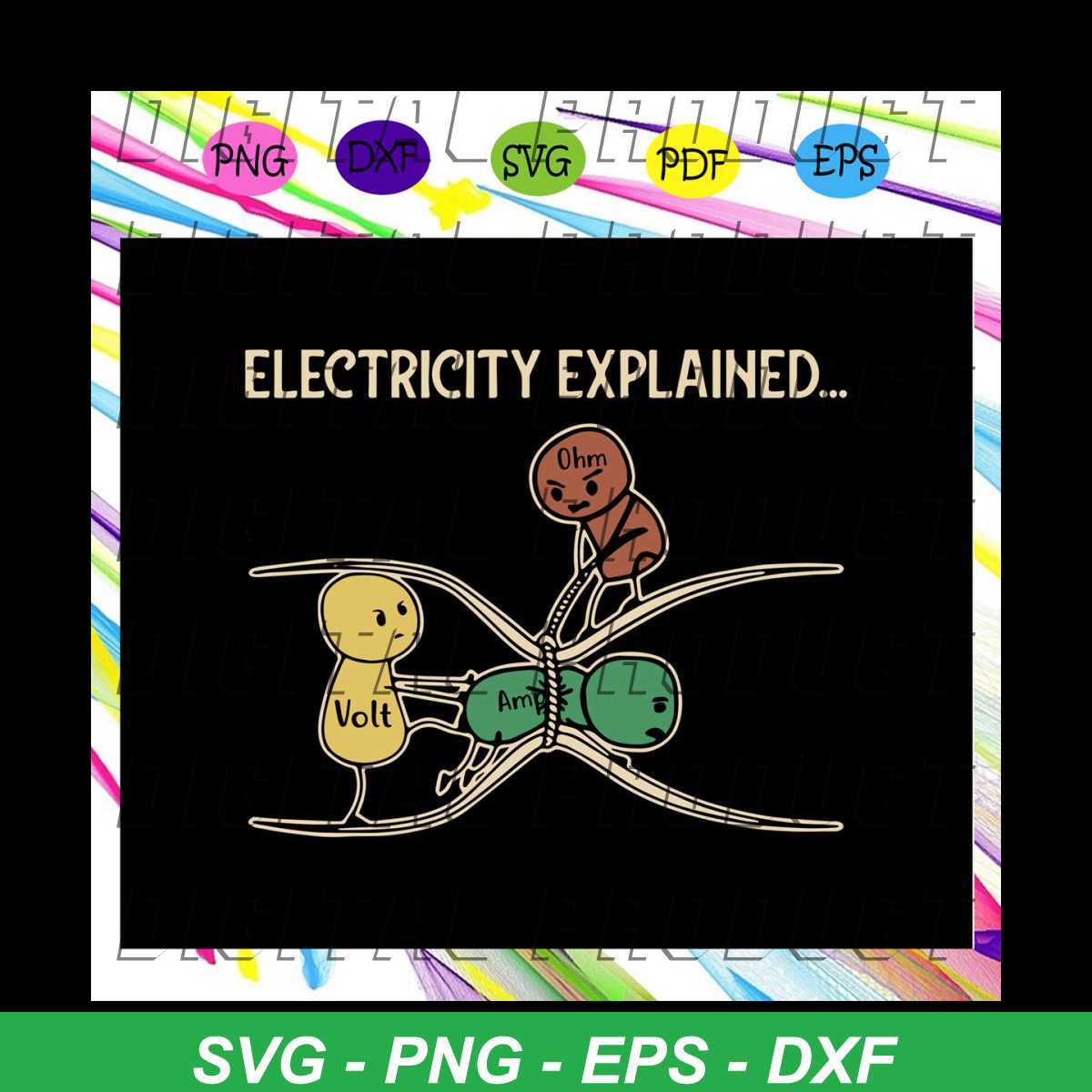 Electricity Explained Svg, Electricity Svg, Electrician Svg, | Inspire ...