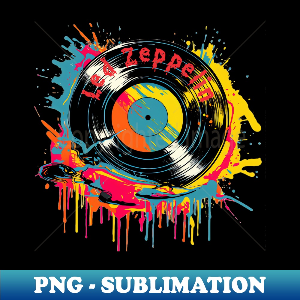 Led Zeppelin Splash Colorful - High-Resolution PNG Sublimati | Inspire ...