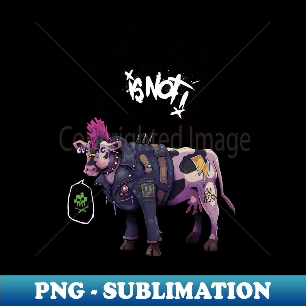 Meat is not punk Cow version - Aesthetic Sublimation Digital | Inspire ...