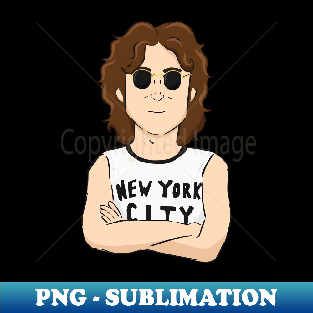 John Lennon New York - PNG Transparent Digital Download File - Inspire ...
