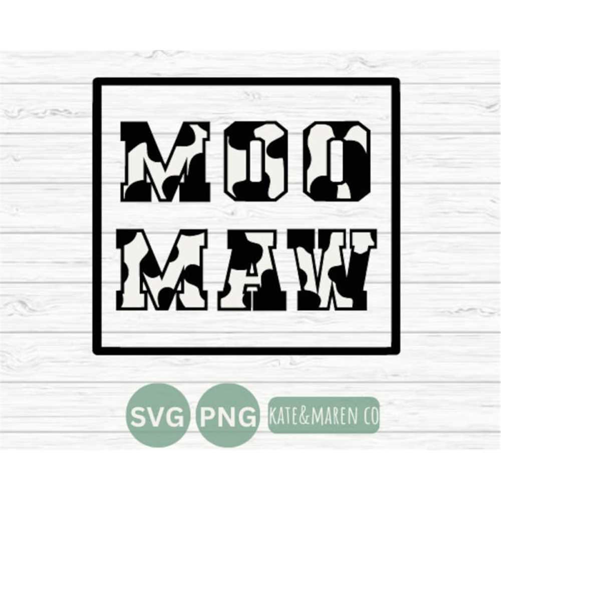 moomaw cow print svg, western moo maw png, cricut cut files - Inspire ...