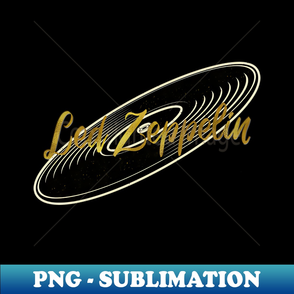 Gold Led zeppelin - PNG Transparent Sublimation Design - Per - Inspire ...