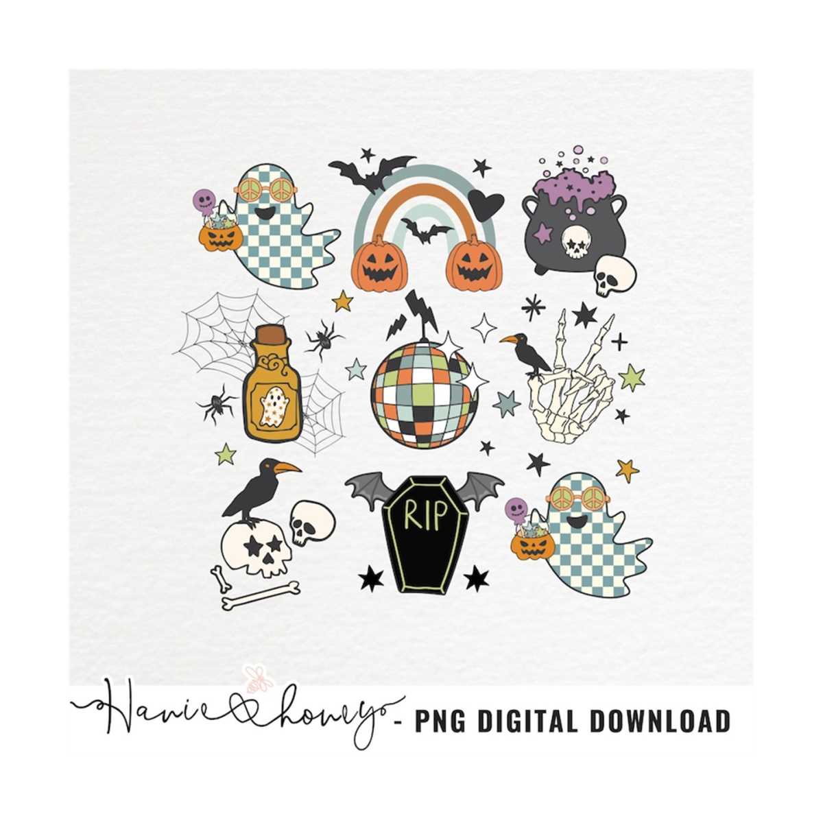 Groovy halloween png - Halloween png - Vintage halloween png | Inspire ...