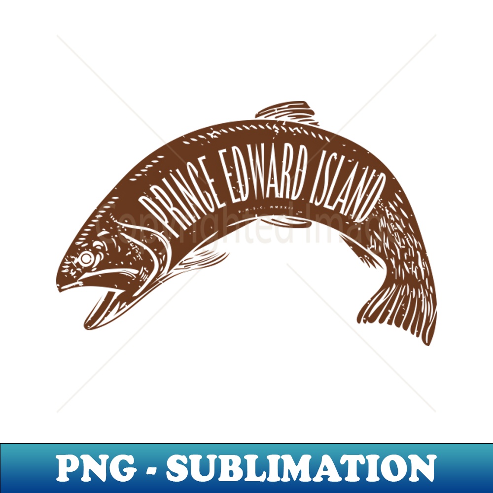 Prince Edward Island Fish Wordmark Brown - PNG Sublimation D | Inspire ...