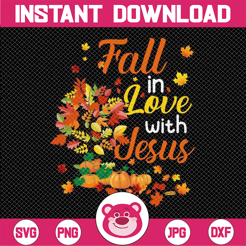 Autumn Fall in love with Jesus Png, Thanksgiving Png, Fall P | Inspire ...