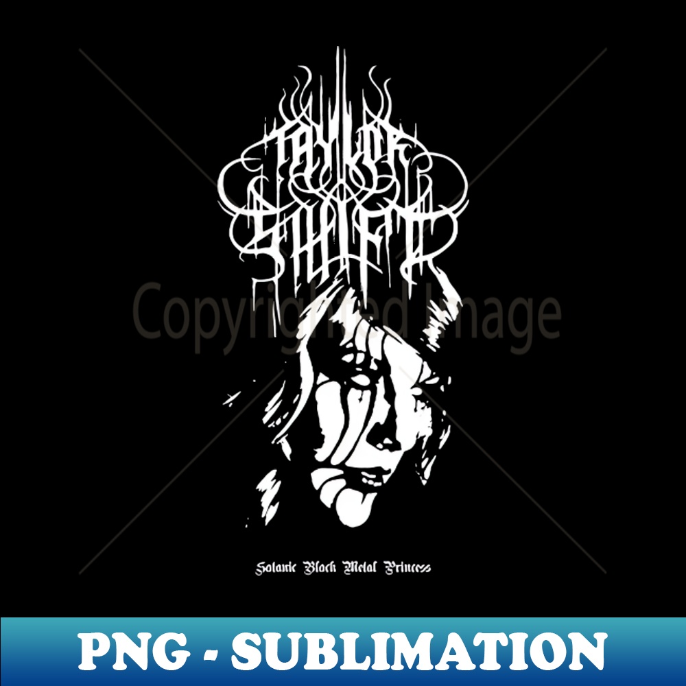 Taylor Swift Black Metal - Sublimation-Ready PNG File - Perf - Inspire ...