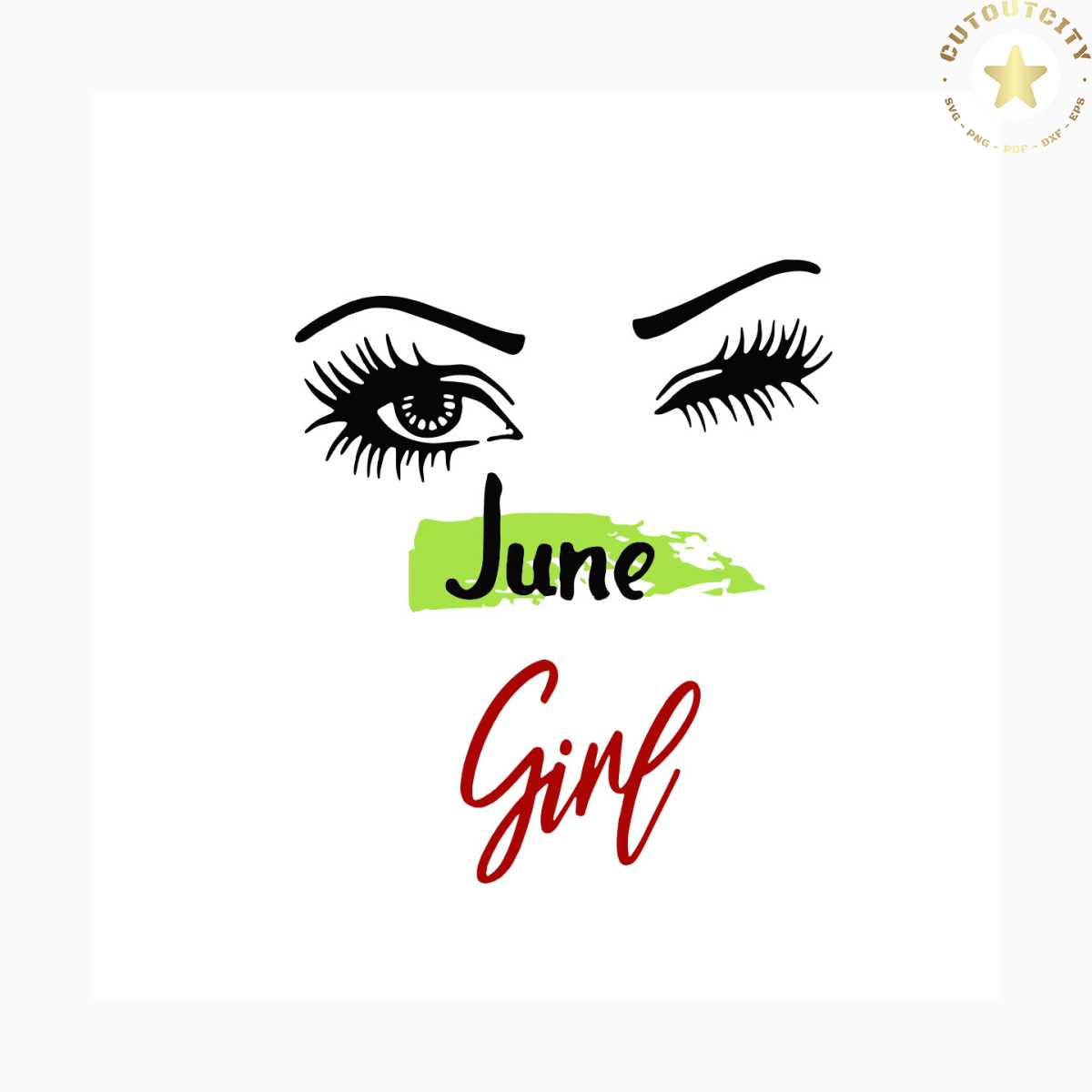 June Girl Face Svg, Birthday Svg, Girl Eyes Svg, June Svg, G - Inspire ...