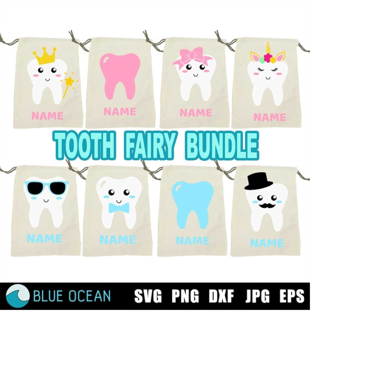 Tooth fairy bag bundle SVG, Tooth fairy SVG, Tooth pouch des - Inspire ...