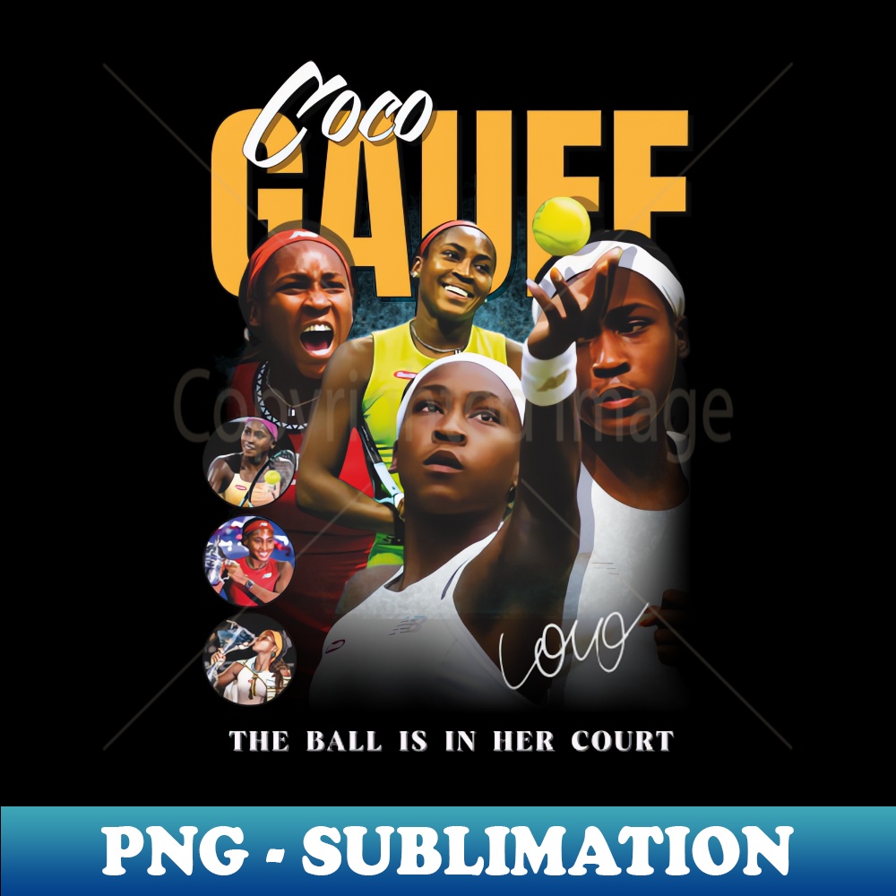 Coco Gauff Original Aesthetic Tribute - High-Resolution PNG - Inspire ...