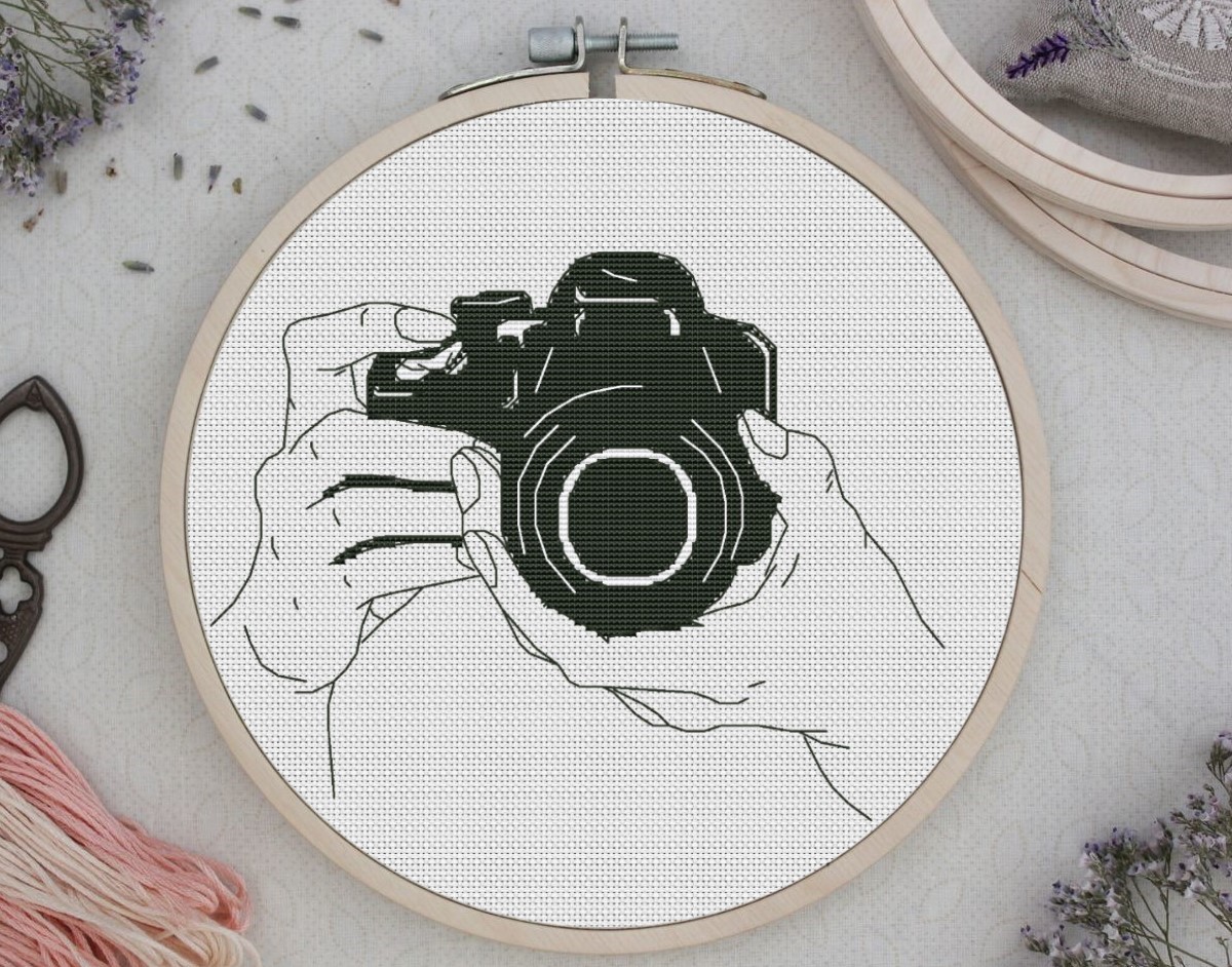 cross stitch photo frame - Inspire Uplift