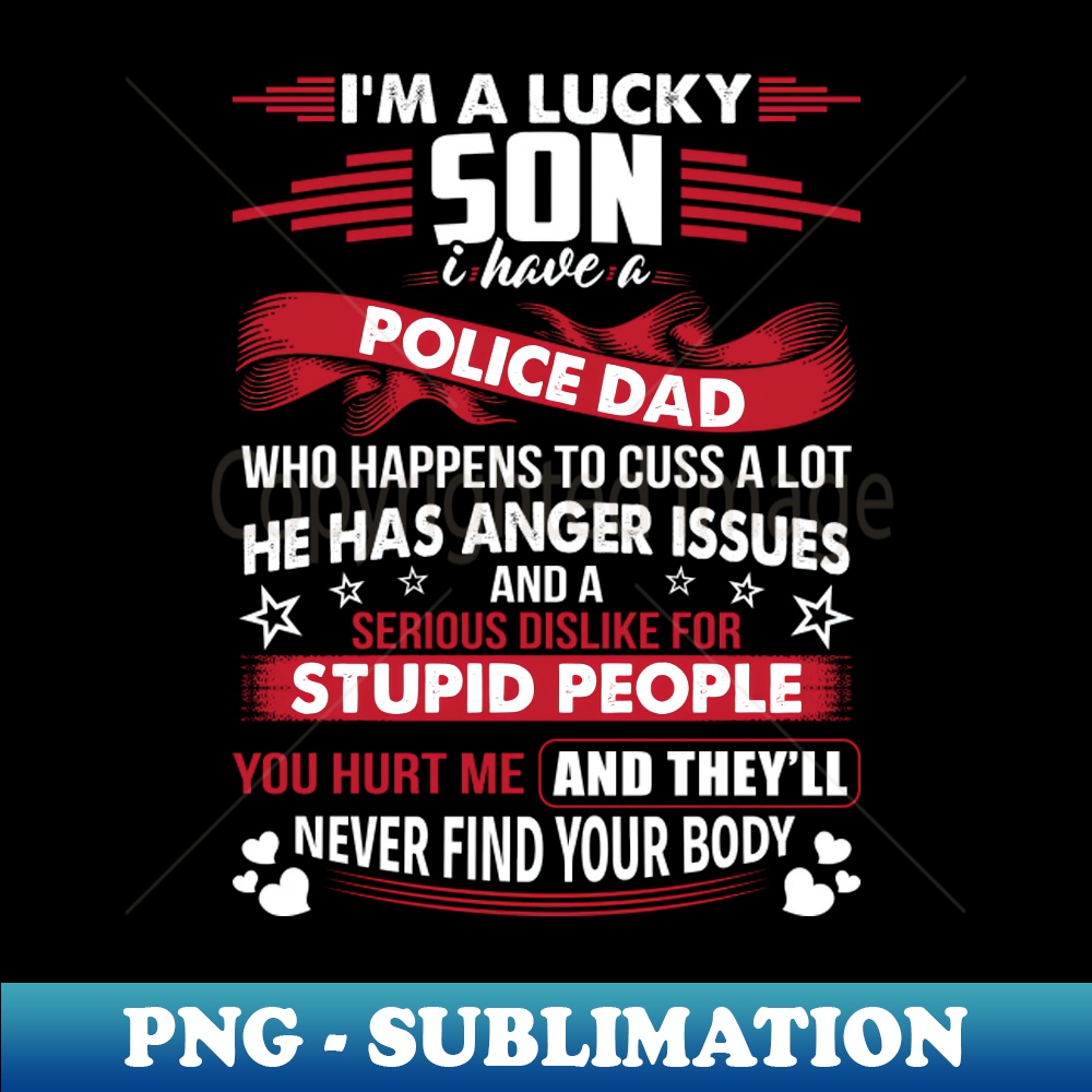 Lucky Son Of Police Dad Proud Police T Shirts For Police Gif | Inspire ...