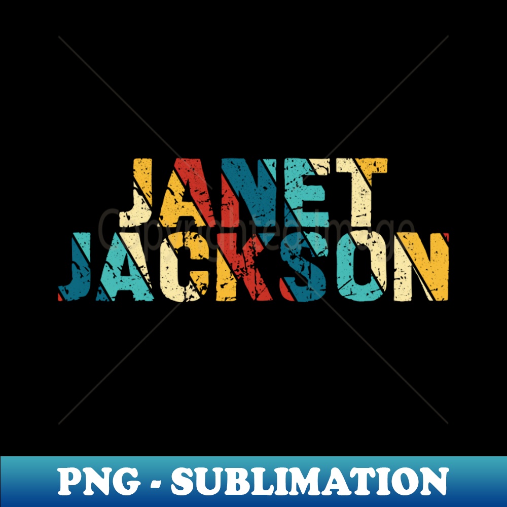 Retro Color - Janet jackson - Signature Sublimation PNG File | Inspire ...