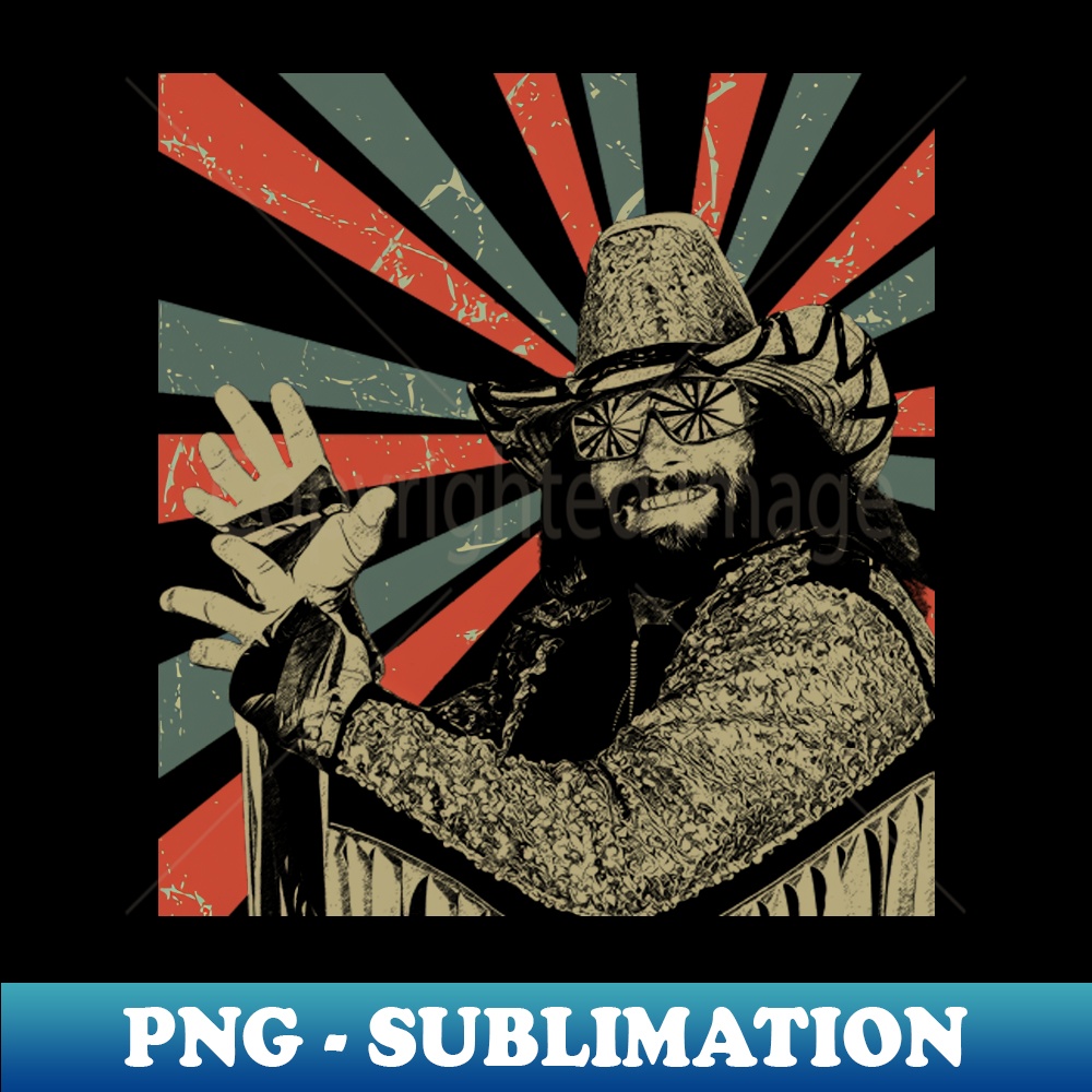 RANDY SAVAGE Vintage Art Design Macho Man - PNG Sublimatio | Inspire Uplift