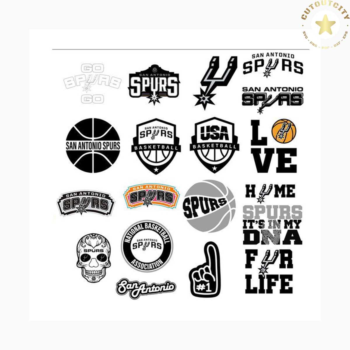 Spurs Logo Team Svg, Sport Svg, Sport Basketball Team Svg, S | Inspire ...