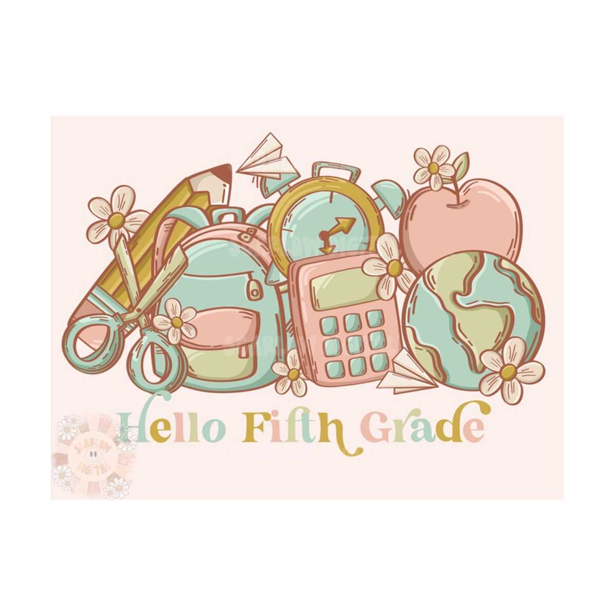 Hello Fifth Grade PNG-Back to School Sublimation Digital Des | Inspire ...