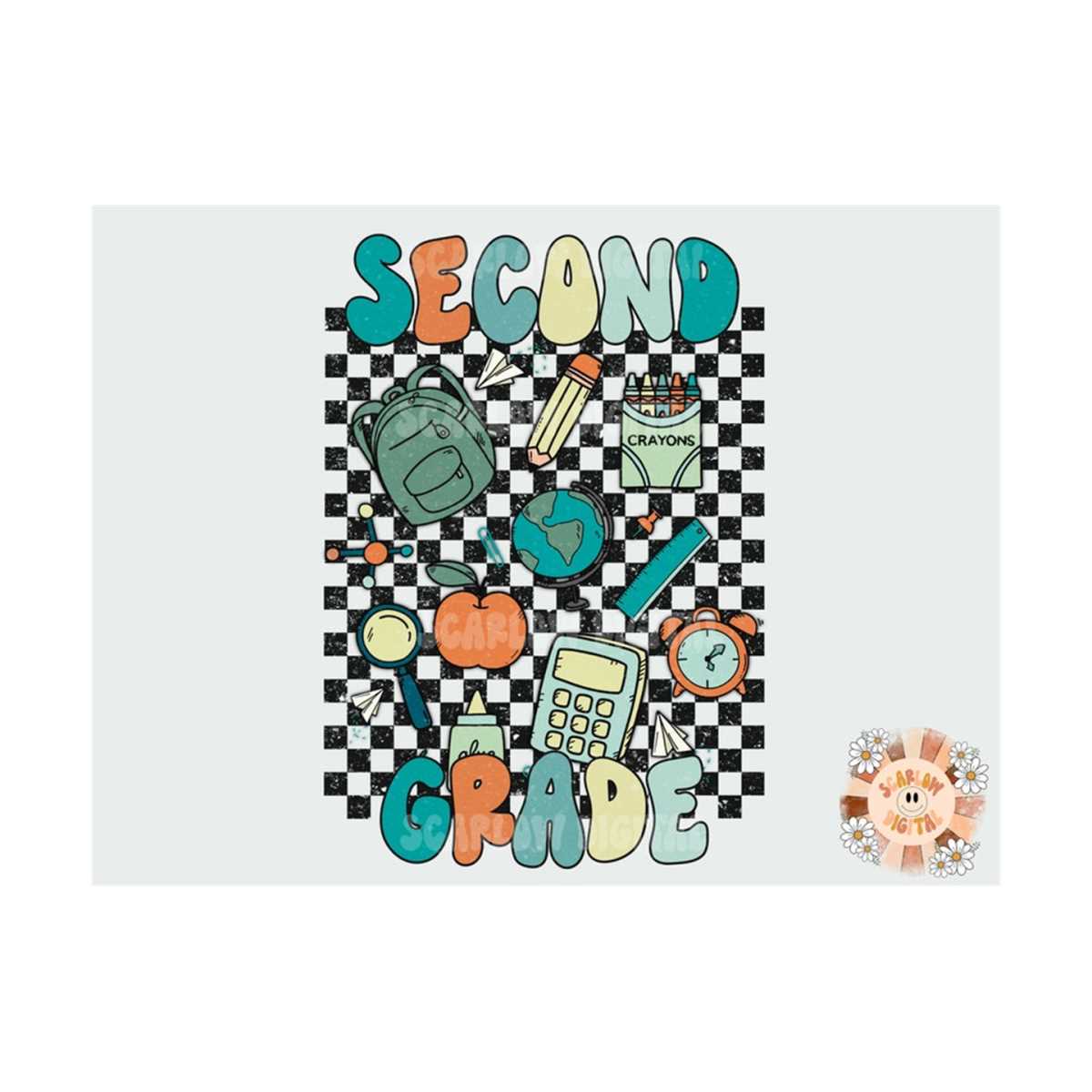 Second Grade PNG-Back to School Sublimation Digital Design D | Inspire ...