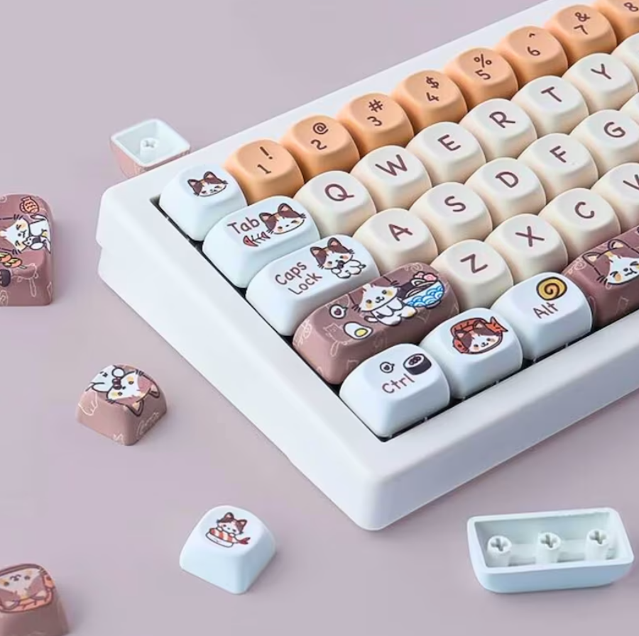 Happy Cat Keycaps Set For Mechanical Keyboard - Inspire Uplift