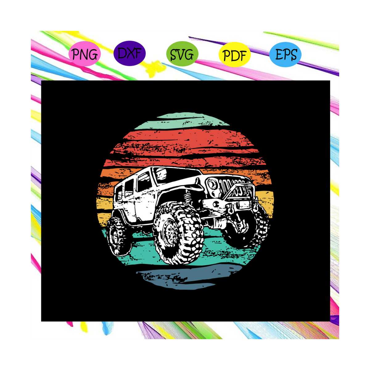 Jeep off road svg, Retro 70s off road svg, Jeep lover,jeep s | Inspire ...
