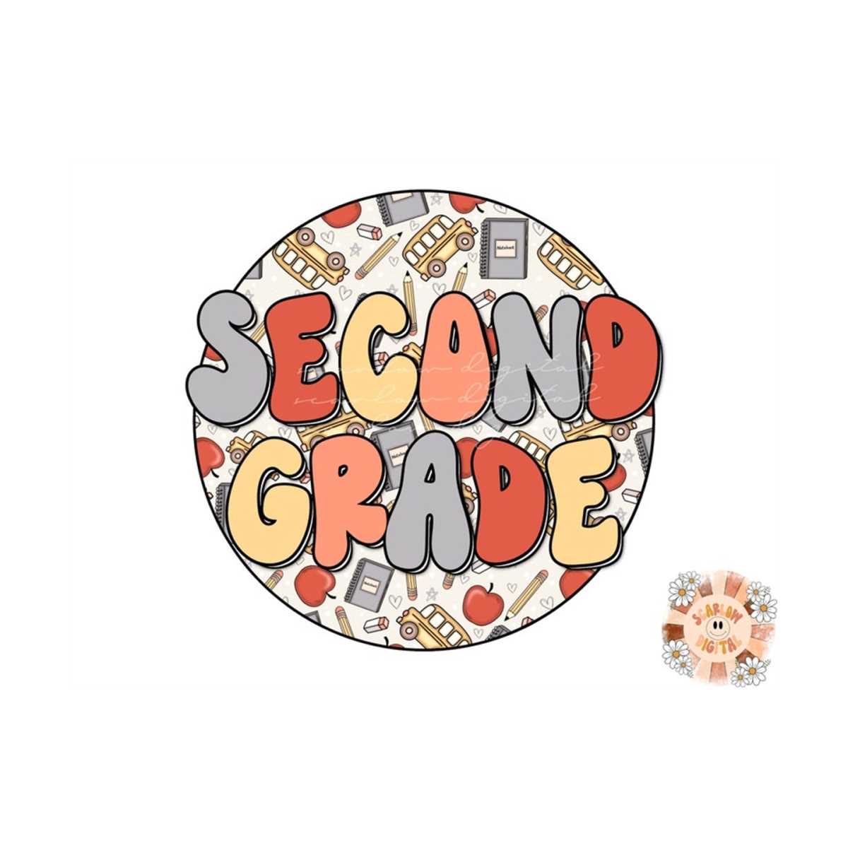 Second Grade PNG-Back To School Sublimation Design Download- | Inspire ...