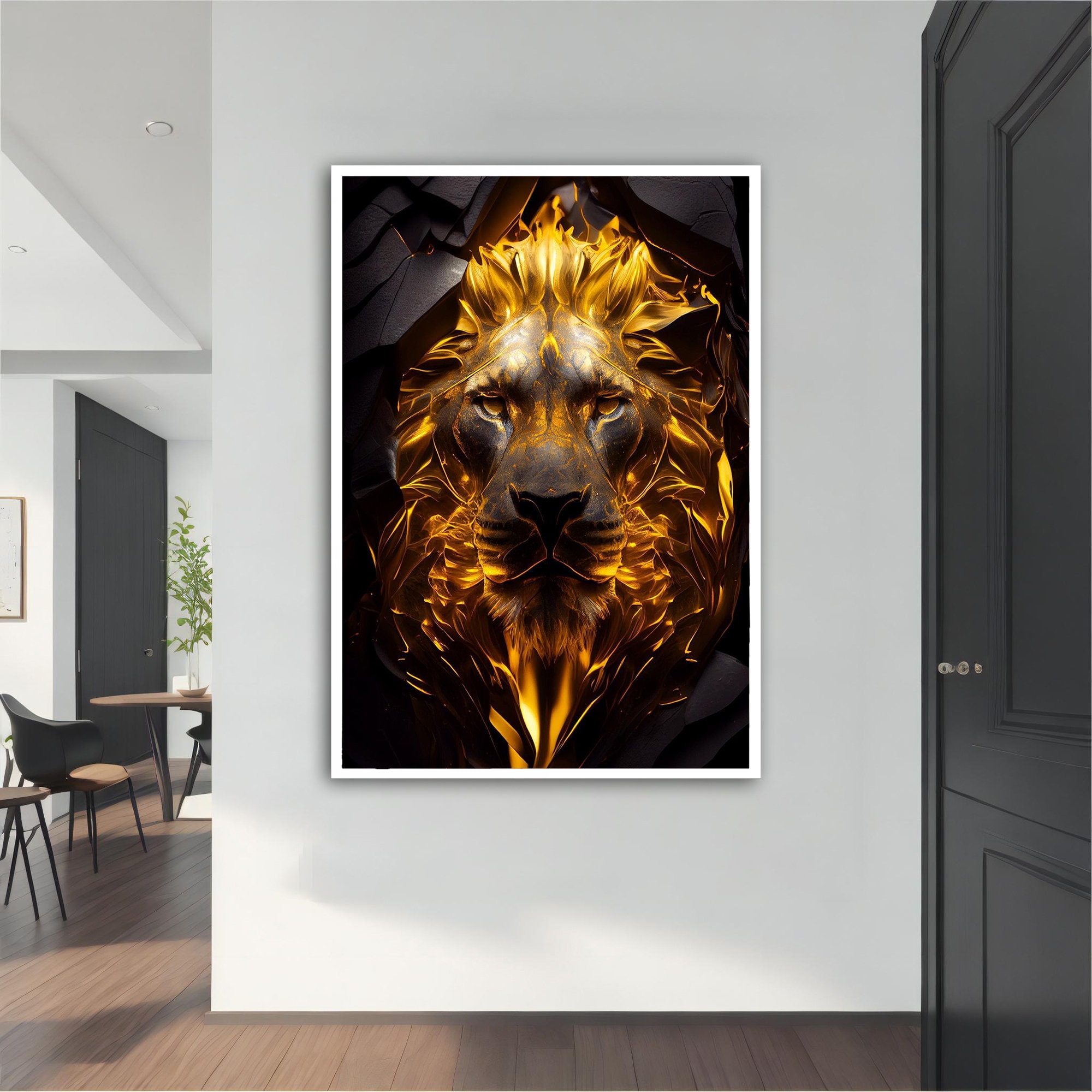 Lion painting, Lion poster,Lion wall art, Lion art, home dec | Inspire ...