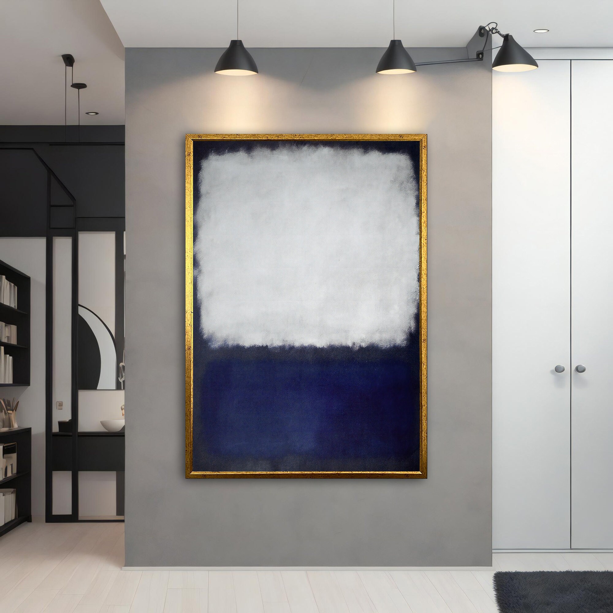 Mark Rothko White And Dark Blue Canvas Art, Mark Rothko Colo | Inspire ...