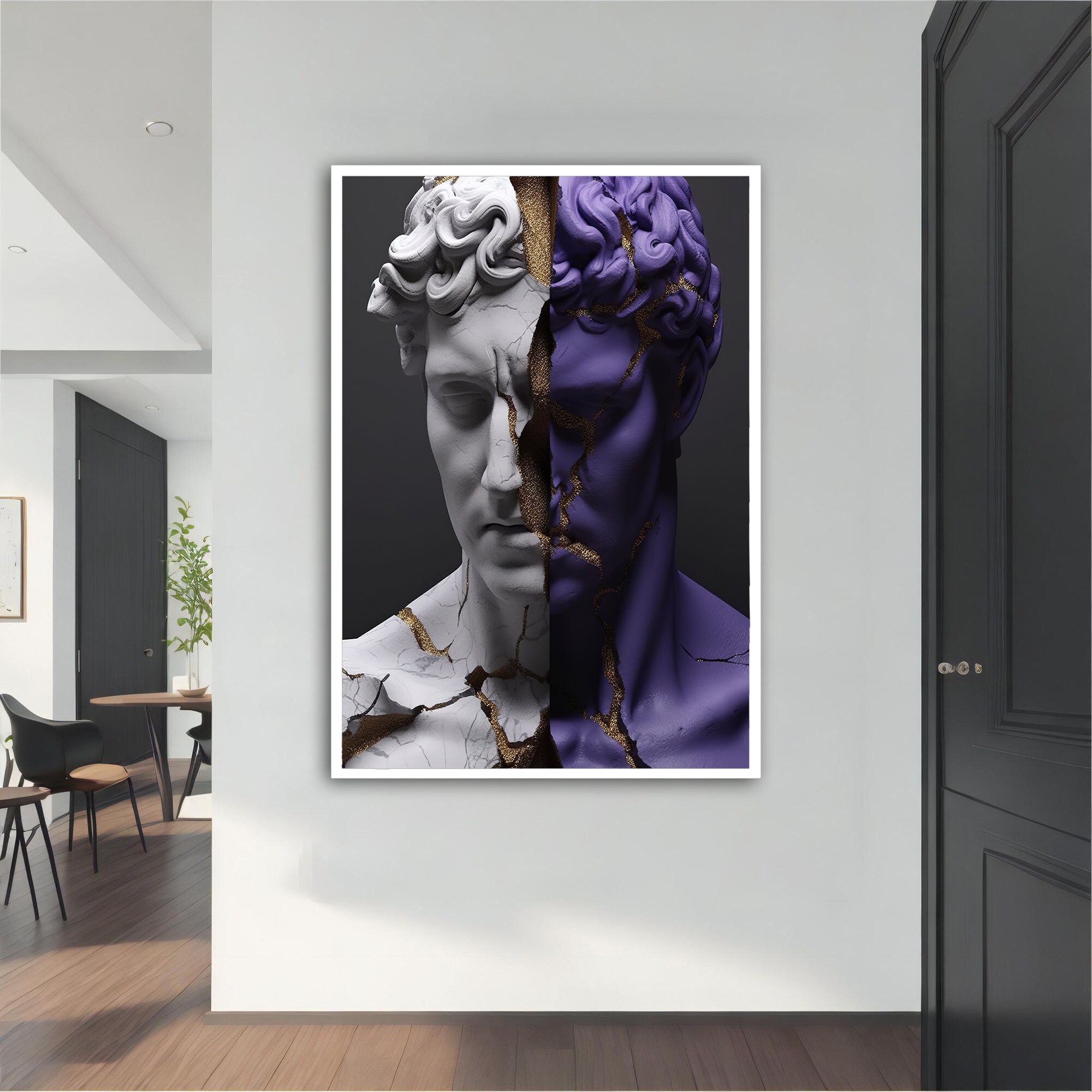 Statue Wall Art, Large Wall Art, Office Wall Decor, Statue C - Inspire ...