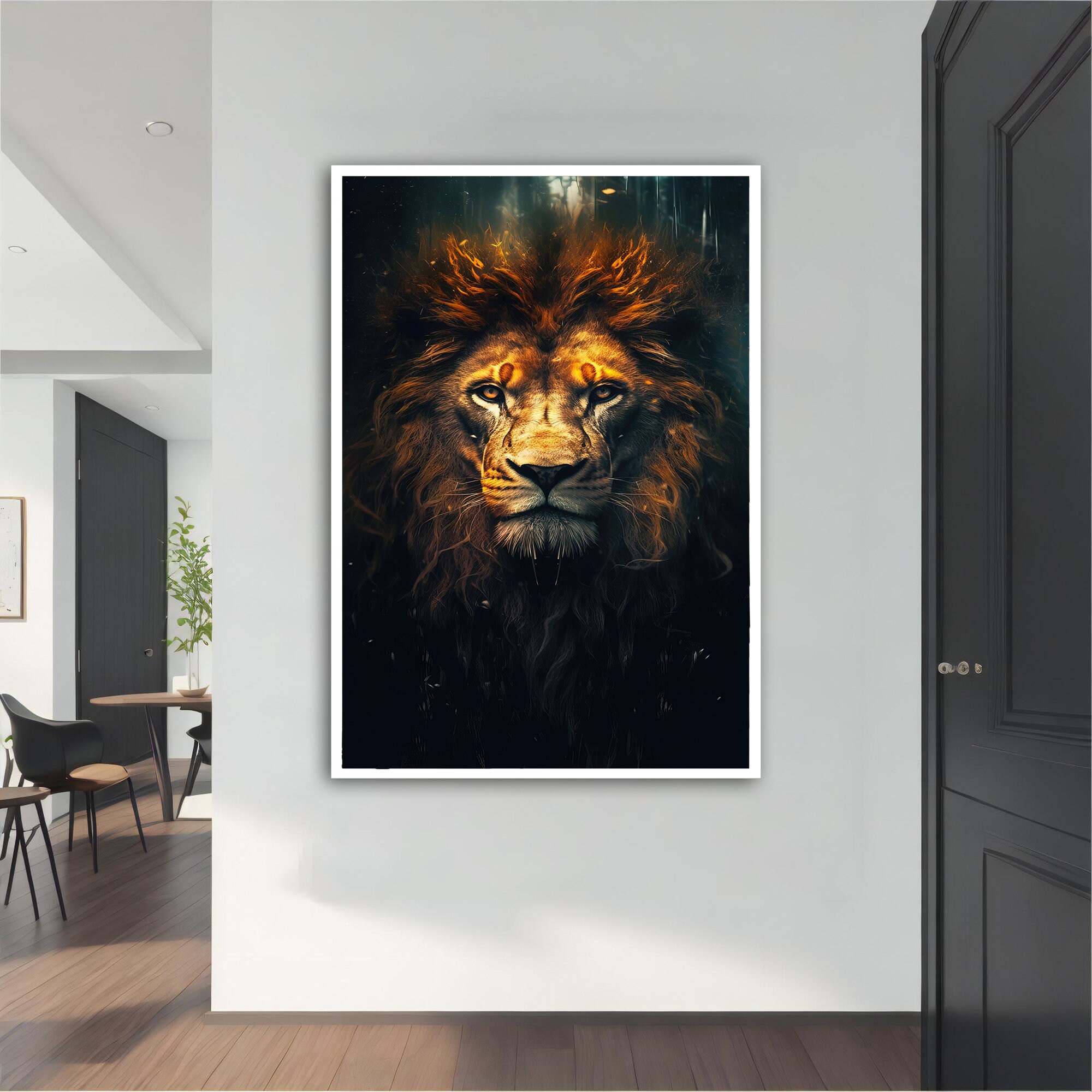 Lion Canvas Painting, Lion Poster, Lion Wall Art, Lion Art, | Inspire ...