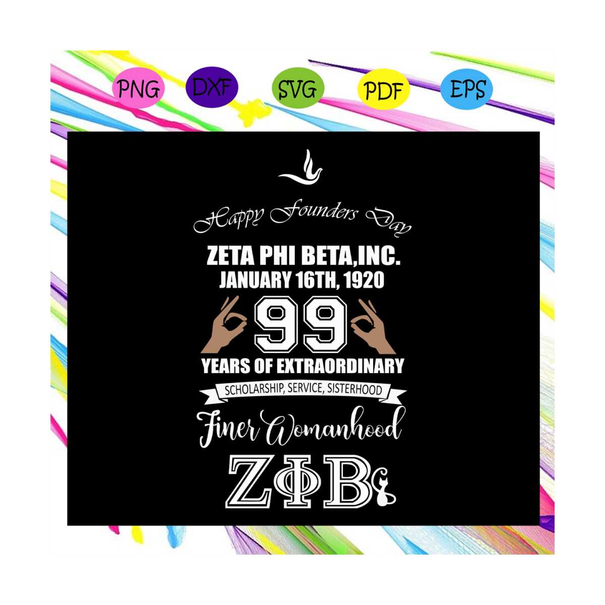 Happy founders day zeta phi beta , zeta svg, 1920 zeta phi b - Inspire ...