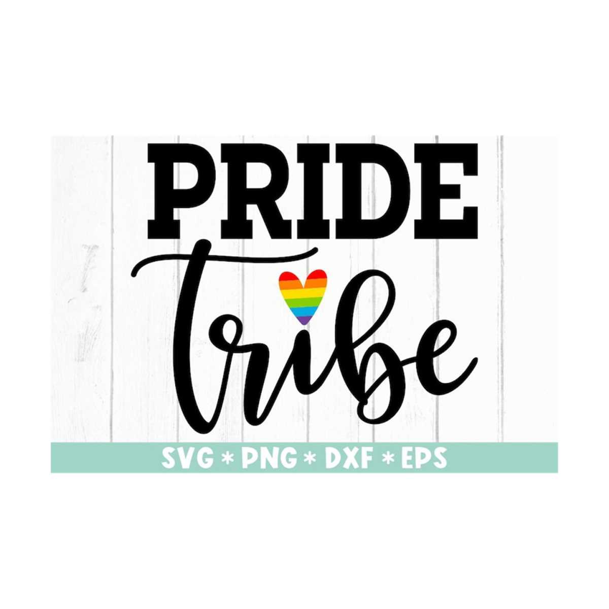 Pribe Tribe Svg, Svg Cut File, Pride Month Svg, Rainbow Hear | Inspire ...