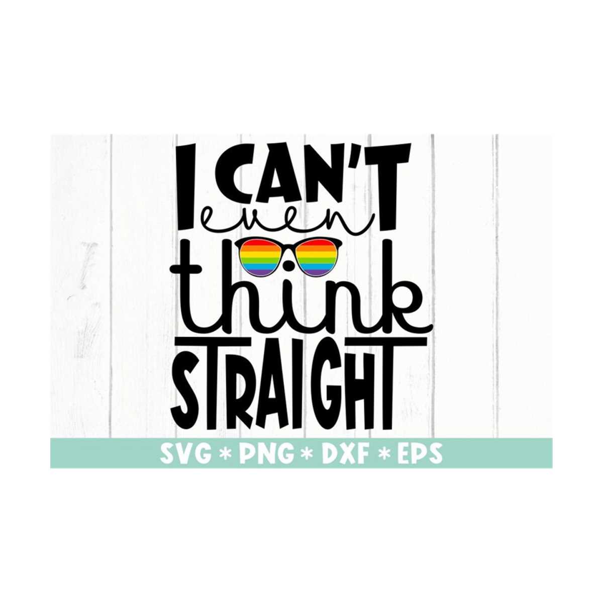 I Can't Even Think Straight Svg, Rainbow Peace Sign Svg, Gay | Inspire ...