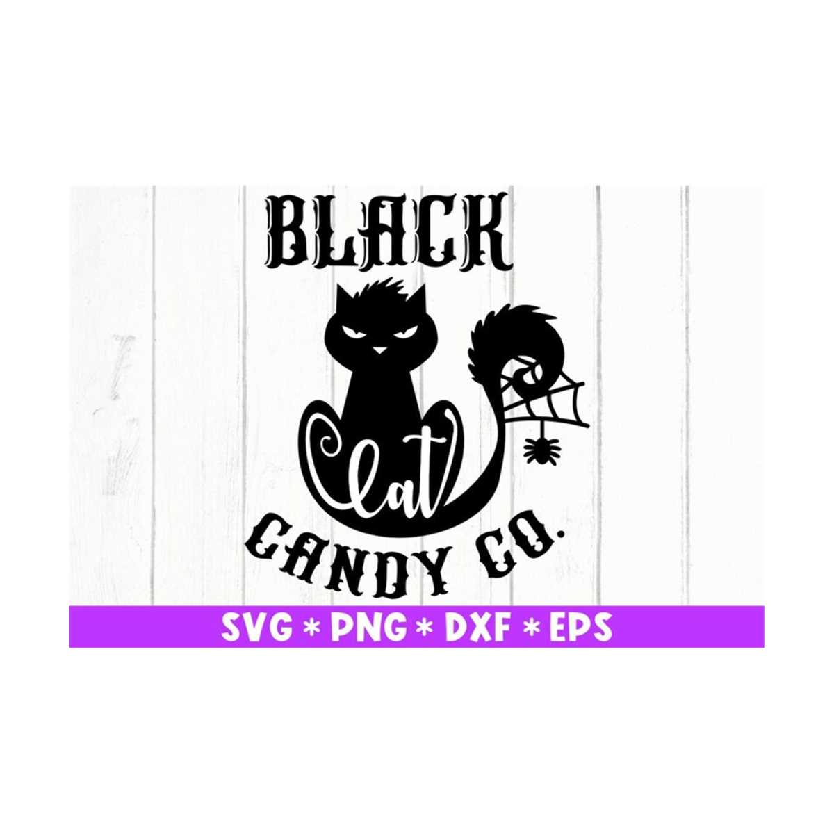 Black Cat Candy Co Svg, Halloween Svg,Trick or Treat Svg,Hal | Inspire ...