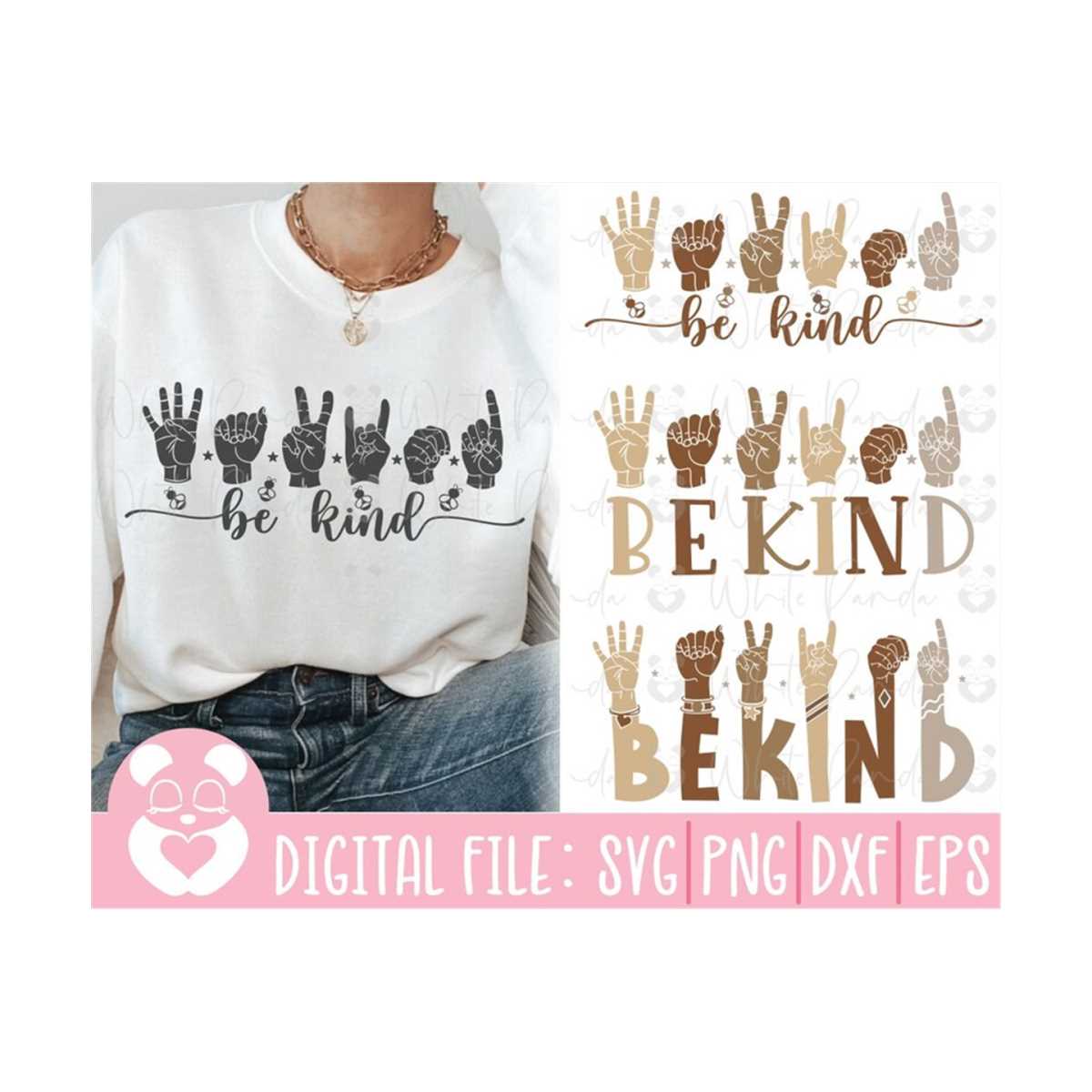 Be Kind Hand Svg, Be Kind Hand Sign Language Svg, Be Kind Br | Inspire ...