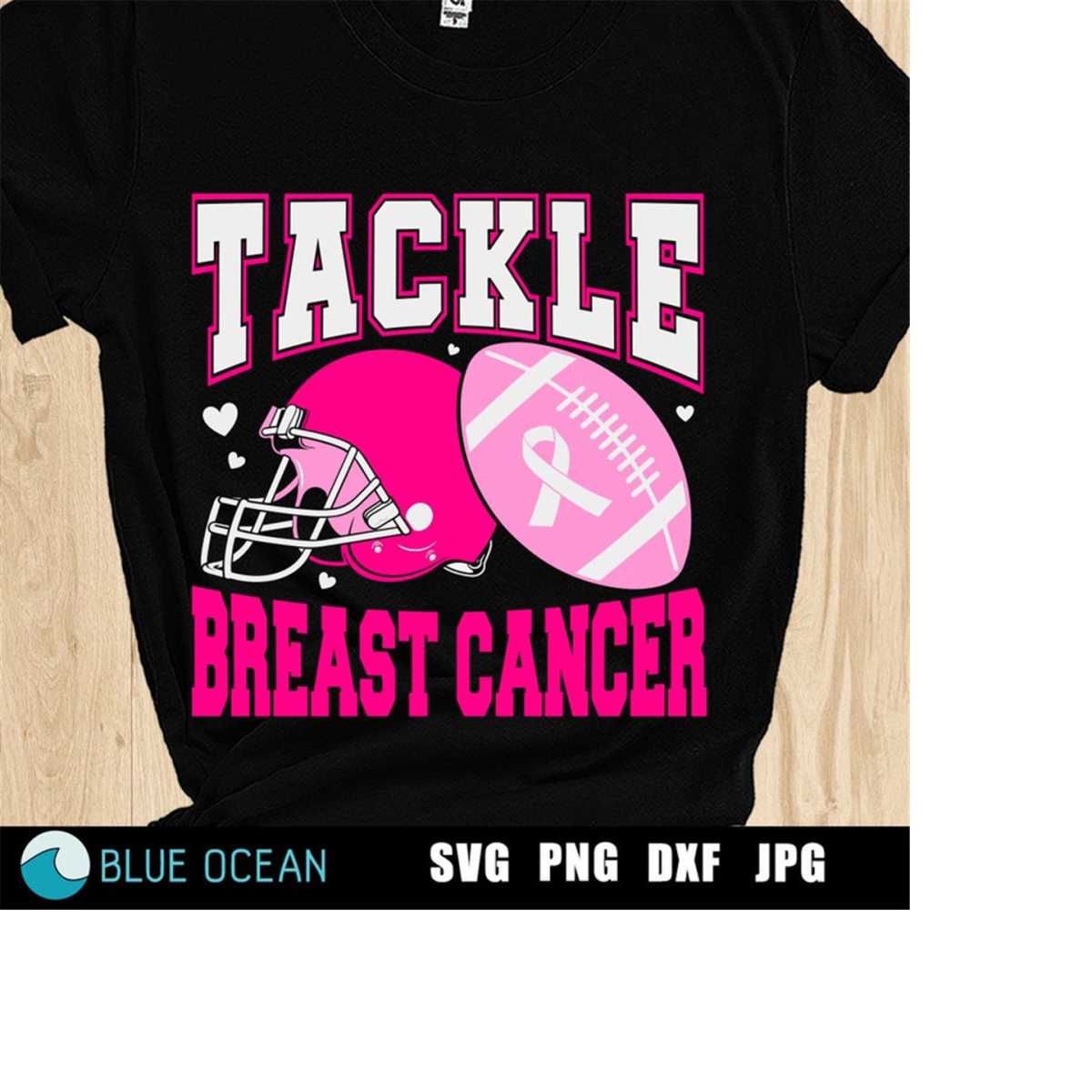 Tackle breast cancer SVG, Breast Cancer Awareness Svg, Footb - Inspire ...