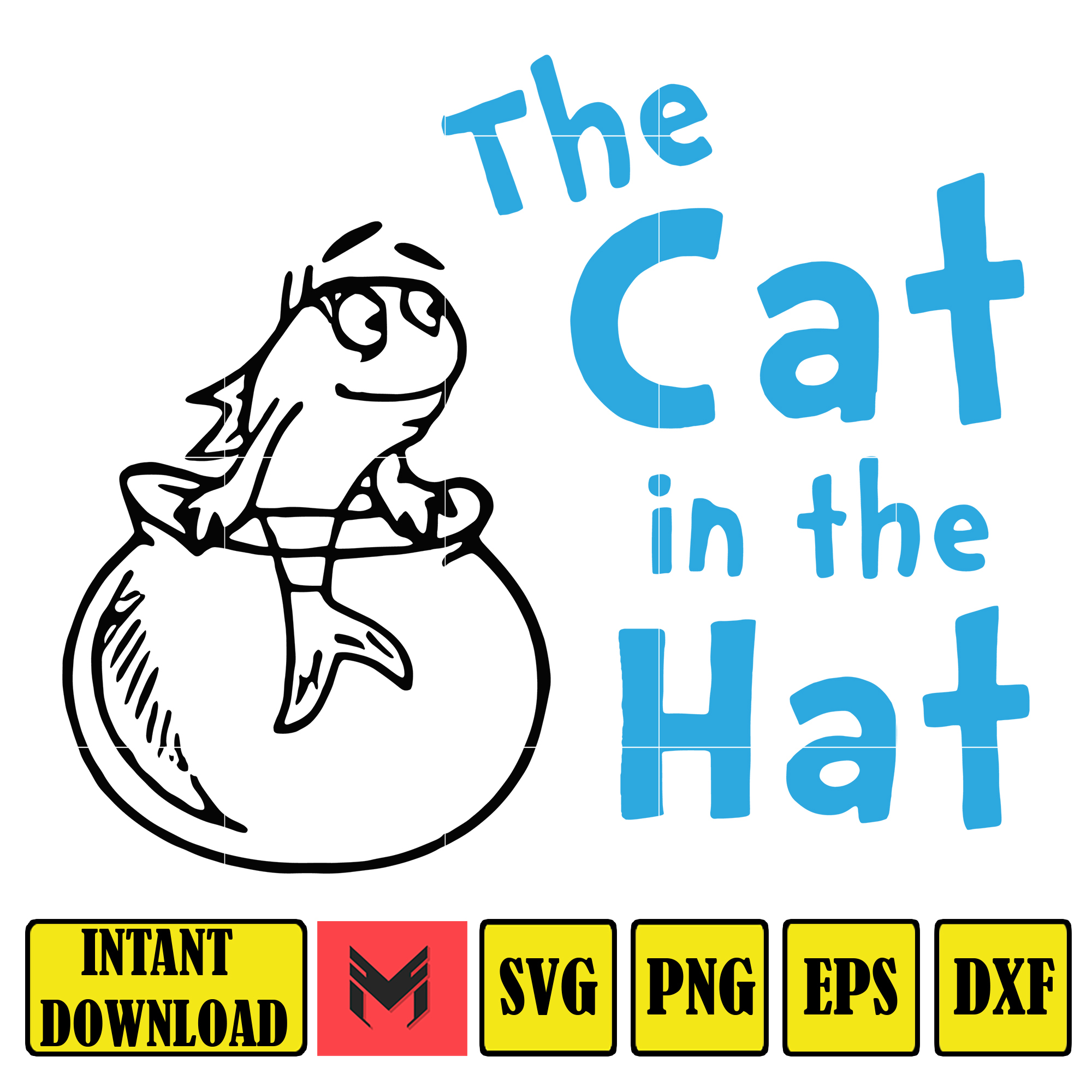 the cat in the hat png , Dr.Suess Svg, Dxf, Png, Dr.Suess bo - Inspire ...