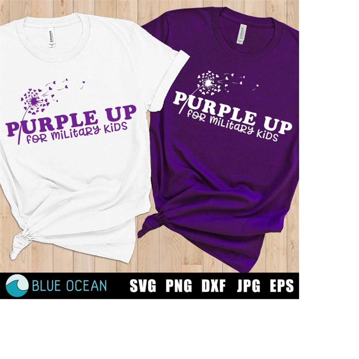 Purple Up SVG, Purple up for military kids SVG, Month of mil - Inspire ...